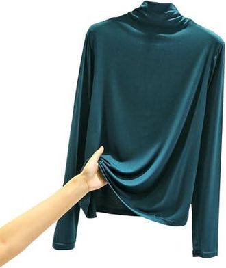 Generic sous Pull Femme Haut Thermique Femme sous Pull Thermique Femme Doux Glamour Top Thermique en Velours Allemand Seamless Uni &Eacute;pais Moulant Et Ultra Chau