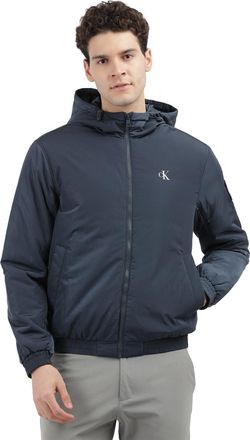 Calvin Klein Herren Jacke Padded Hooded Übergangsjacke, Ink (Blau), S