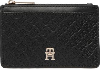 Tommy Hilfiger Kreditkartenetui Tommy Hilfiger Th Icon Long Cc Holder Mono AW0AW19166 Schwarz