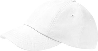 Beechfield Low profile heavy cotton drill cap in White