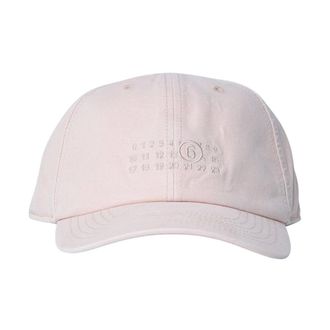 Maison Margiela unisex, Accessoires, Rose, Taille: M Casquette de baseball en coton brod&eacute;