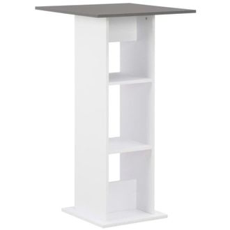 vidaXL Bartisch Wei&szlig; und Anthrazitgrau 60x60x110 cm - Vidaxl