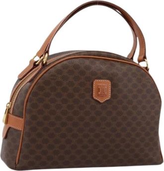 Celine Pre-owned Sac &agrave; main vintage Macadam Canvas - Femme - Pre-owned - Brun - Taille: ONE Size