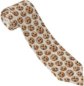 Generic Cravate DAffaires Impression De Biscuits De Dessin Anim&eacute; &Eacute;troit Men Tie Tendance Cravate Pour Homme Pour Travail Accessoires Affaires
