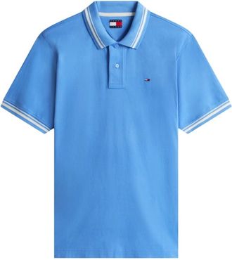 Tommy Jeans Homme, Tops, Bleu, Taille: XS Polo en coton