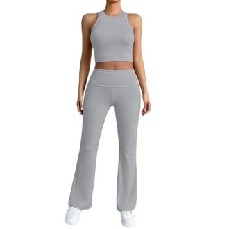 Generic Ensemble d&eacute;contract&eacute; pour femme - Col uni - Manches longues - Poche - Haut et pantalon long - Ensemble deux pi&egrave;ces - Surv&ecirc;tement de jogging 2 pi&egrave;ces, 