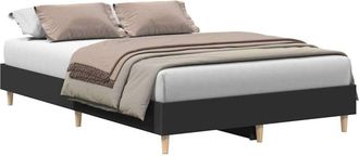 vidaXL Cadre de lit sans matelas noir 140x190 cm bois ding&eacute;nierie Vidaxl