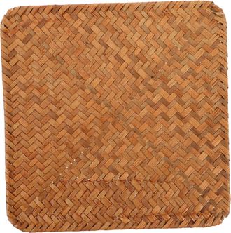 DOITOOL Platzset Seegras Quadratisch 20x20cm rutschfest Hitzebeständig Retro Webstoff Tischset Für Esszimmer Und Teetassenuntersetzer