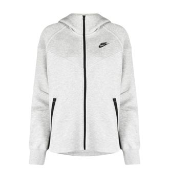 Nike Hellgrauer Hoodie Mit Reißverschluss