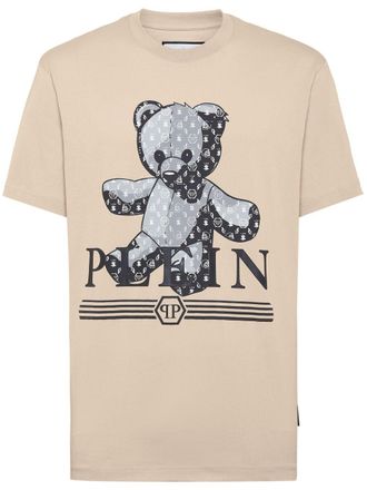 Philipp Plein T-Shirt mit Teddy - Nude