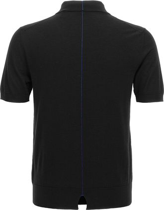 Burberry Wool Polo Shirt - Black