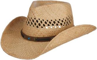 Stetson Chapeau de Raphia Rifterson Western Homme - en Paille Soleil Printemps-ete Ete - XXL (62-63 cm) Nature