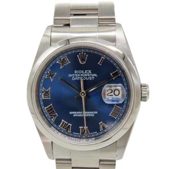 Rolex Pre-owned Acier inoxydable montres - Homme - Pre-owned - Bleu - Taille: ONE Size