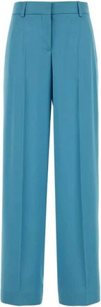 Stella McCartney Femme, Pantalons, Bleu, Taille: 36 FR Pantalon Large en Satin