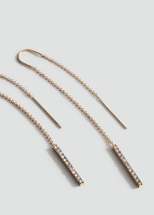 Mango Strass-Ohrh&auml;nger gold - Damen - Einheitsgr&ouml;&szlig;e - MANGO