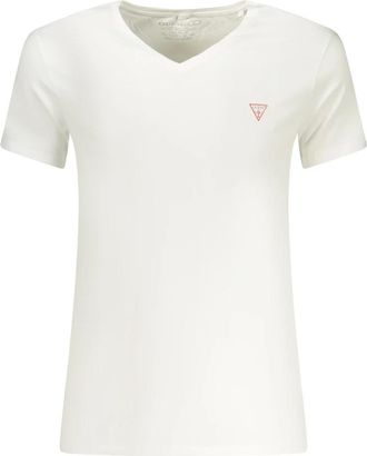 Guess Homme, Tops, Blanc, Taille: 2XL T-shirt Coupe Slim