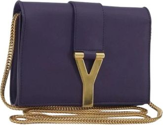 Saint Laurent Sac bandouli&egrave;re mini vintage Pre-owned - Femme - Pre-owned - Violet - Taille: ONE Size