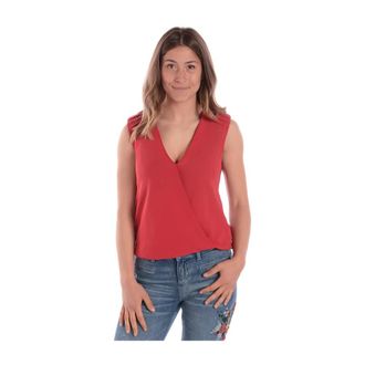 Liu Jo Rotes- &auml;rmelloses Top mit Blumenmuster - - Tops - Damen - Rot - L