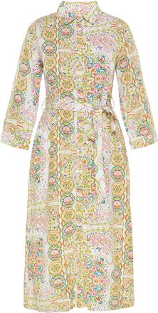 Usha Kleid Frauen wei&szlig; mehrfarbig