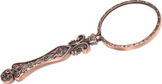 Lurrose Vintage Handlupe 5 Fach Vergr&ouml;&szlig;erung mit Metallgriff 45mm Glaslinse Tragbare Leselupe f&uuml;r Senioren zum Lesen und Schmuckentdecken