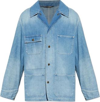 Dolce & Gabbana Homme, Vestes, Bleu, Taille: S Veste en jean &agrave; effet vieilli