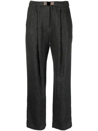 Brunello Cucinelli pantalon droit à design plissé - Gris