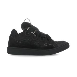 Lanvin Leather Curb Sneakers - - Shoes - Herren - Schwarzk - 45 EU
