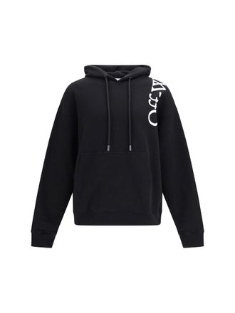Off-white Mens Hoodie Vertical Bookish Skate Black Cotton Sweatshirts Sweater