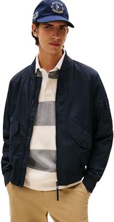 Tommy Hilfiger Bomber Homme Packable avec Col Baseball, Bleu (Desert Sky), L