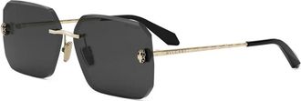 Bulgari Stilvolle Sonnenbrille mit dunkelgrauen Gl&auml;sern - - Accessories - unisex - Gelb - 62 MM