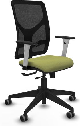 Piqueras y Crespo Schreibtischstuhl in Wassergr&uuml;n, mit wei&szlig;en und schwarzen Armlehnen, h&ouml;henverstellbare Lendenwirbelst&uuml;tze, ausgestattet mit Syncro/Traslack und Schnei