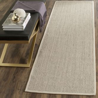 Safavieh Naturfaser Teppich f&uuml;r Wohnzimmer, Esszimmer, Schlafzimmer - Natural Fiber Collection, Kurzer Flor, Nat&uuml;rlich und Beige, 76 X 183 cm
