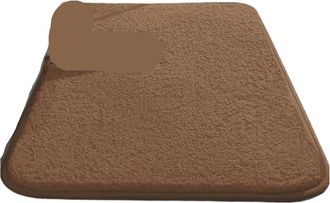 Generic Einfarbig verdickte Badezimmer rutschfeste Fu&szlig;matte Duschraumt&uuml;r saugf&auml;hig schmutzabweisend Toilette pelzig(Brown,60X90cm)