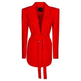 Pinko Pinko, Femme, Vestes, Orange, Taille: 36 FR Floral Jacquard Kimono Jacket