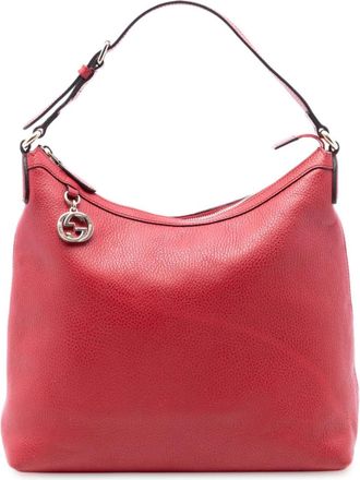 Gucci Shopper - Leather GG Charm Tote - Gr. unisize - in Rot - f&uuml;r Damen