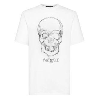 Philipp Plein Homme, Tops, Blanc, Taille: 3XL T-Chemises