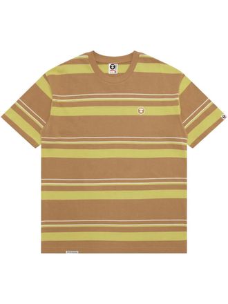Aape By A Bathing Ape t-shirt à rayures - Tons neutres