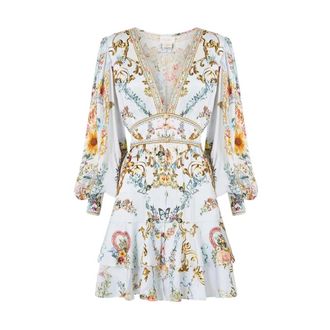 Camilla Button Front Frill Dress Seville Sweetheart - - Dresses - Damen - Mehrfarbig - XS