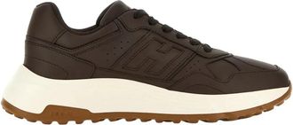Hogan Low-Top Sneaker - Hyperlight H Sneakers In Calfskin Leather - Gr. 6 - in Schwarz - f&uuml;r Damen