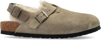 Birkenstock Femme, Chaussures, Beige, Taille: 40 EU Chaussons en Peau de Mouton et Daim