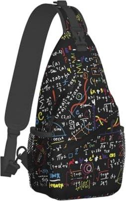 Generic Sacoche Homme Bandouliere Formule math&eacute;matique Mode Sac &agrave; Bandouli&egrave;re L&eacute;ger Sling Sac &agrave; Dos pour Camping Voyage Cyclisme