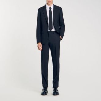 Sandro Gestreiftes Anzugsakko