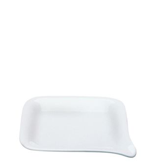 Kahla 393340A90039C Five Senses Mini-Platte 17 cm x17 cm | weiße kleine Platte aus Porzellan