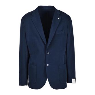 L.B.M. 1911 Baumwoll-Kaschmir-Jacke - - Jackets - Herren - Blau - XL