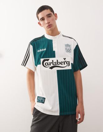 adidas adidas Football - Liverpool 95 - Maillot ext&eacute;rieur - Blanc, vert et noir