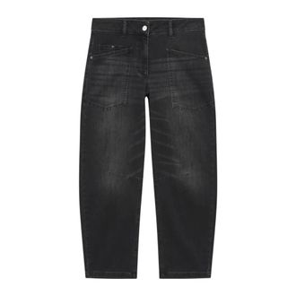 Bugatti Femme, Jeans, Noir, Taille: 40 FR Jean barrel &agrave; poches profondes