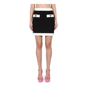 Moschino Heart Button Skirt - - Skirts - Damen - Schwarzk - M