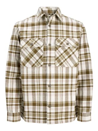 Jack & Jones Jprrayle Melange Check L/S Overshirt Sn