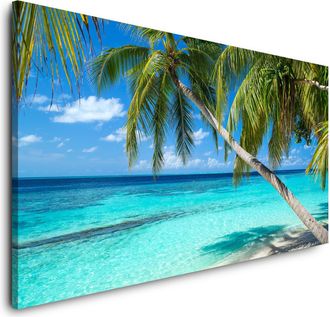 Paul Sinus Art schöne Standlandschaft 120x 60cm Panorama Leinwand Bild XXL Format Wandbilder Wohnzimmer Wohnung Deko Kunstdrucke