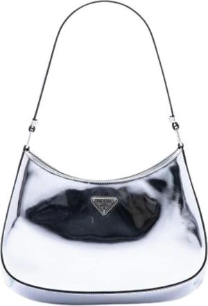 Prada Sac bandouli&egrave;re en cuir verni Pre-owned - Femme - Pre-owned - Gris - Taille: ONE Size